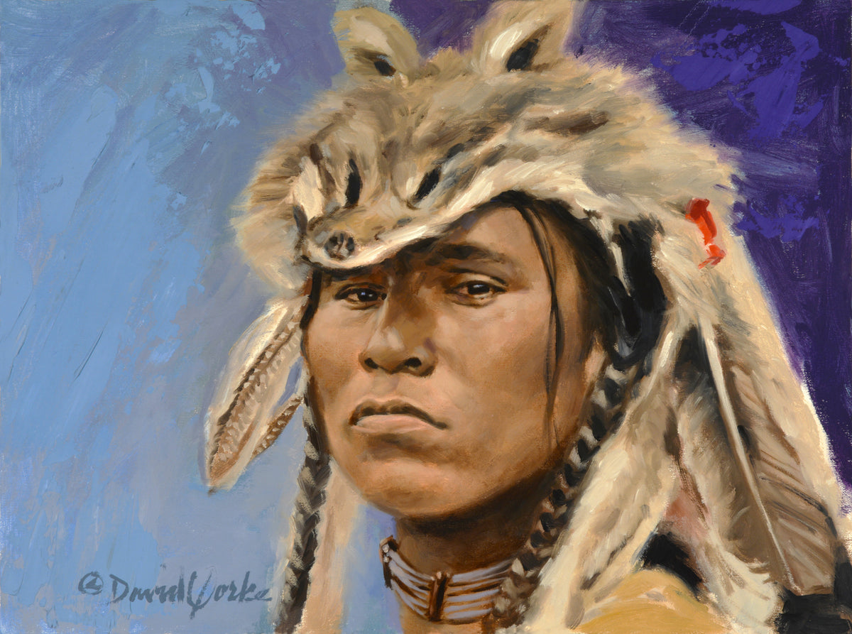 David Yorke Painting "Young Cheyenne Brave" Contemporary Western Art ...