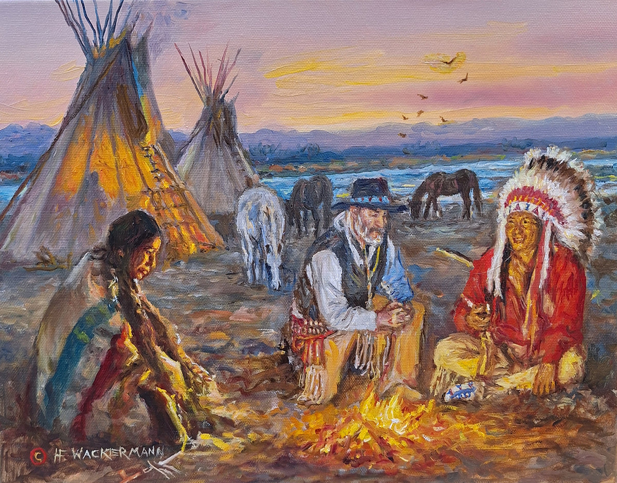 Hubert Wachermann Painting "Cheyenne Brother in Law" New! – Plainsmen ...