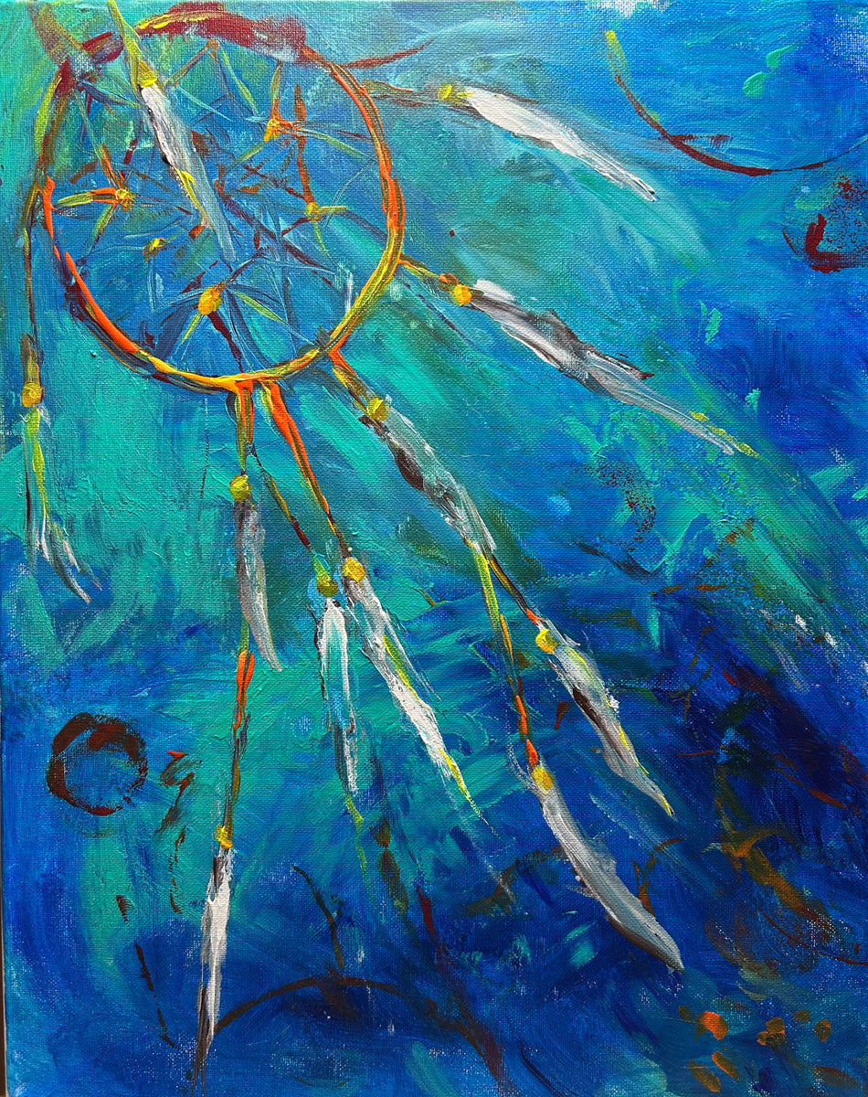Deborah LaFogg "Catching Dreams" New Painting – Plainsmen Gallery Fine Art