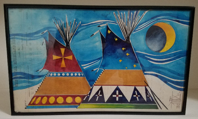 Joe Pulliam Painting "Winds of Change" Plains Ledger Art – Plainsmen ...