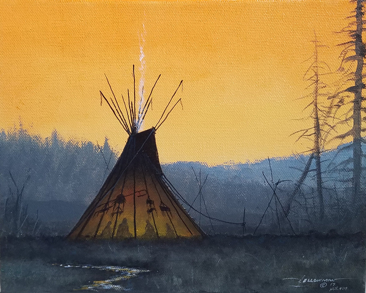 Yellowman Painting "Time to Hunt" – Plainsmen Gallery Fine Art