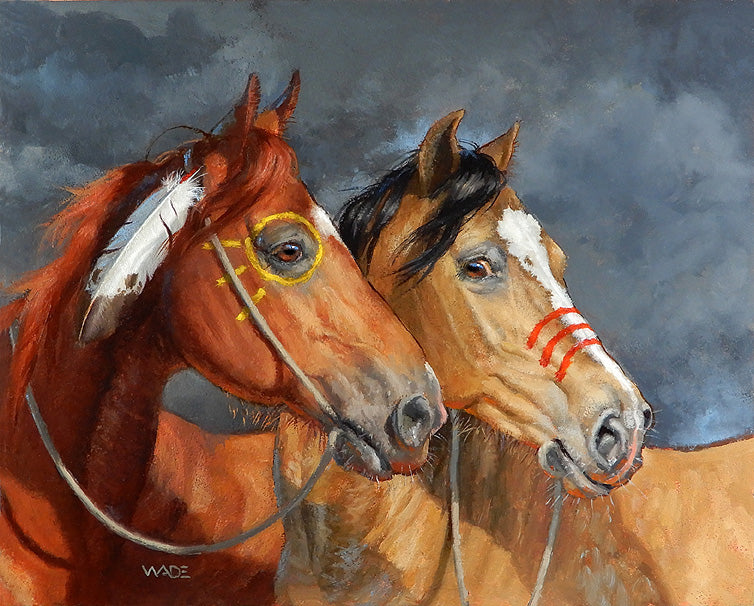 Lynn Wade painting "Ready and Able" Painting – Plainsmen Gallery Fine Art
